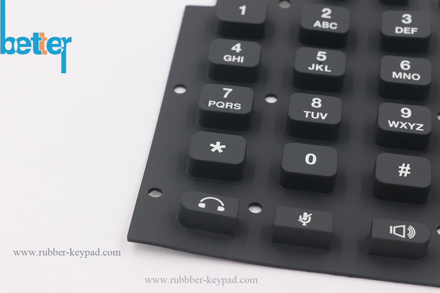 Manufacture Laser Engraving Keypad Silicone Rubber Custom Keyboard