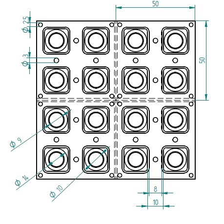 4x4 Translucent Silicone Keypad from China manufacturer - Better Silicone